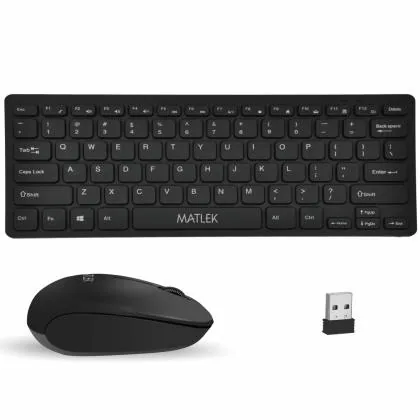 Matlek Wireless Keyboard & Mouse Combo. 2.4G Connect with 1 Nano ...