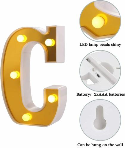 SATYAM KRAFT Marquee Alphabet Shaped Led Light For-Asthetic Decorations ...