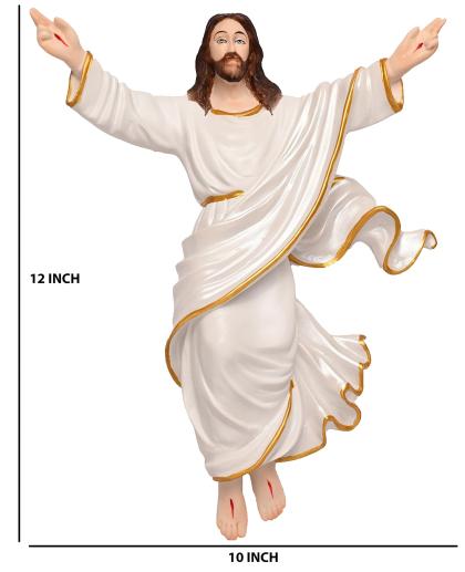 Karighar White Resin Jesus Christ Idol And Showpiece - JioMart