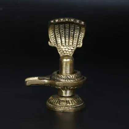 Ashani Creations Brass Shivling with Snake Shiv Lingam Statue Snake ...