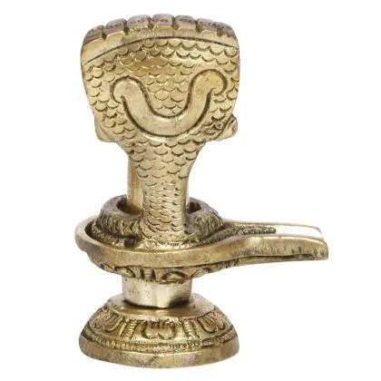 Ashani Creations Brass Shivling with Snake Shiv Lingam Statue Snake ...
