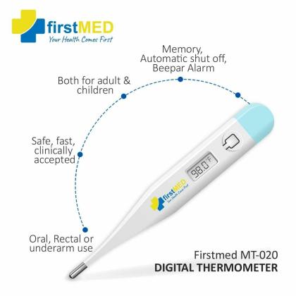 firstMED MT-020 Digital Thermometer (WHITE & LIGHT BLUE) - JioMart