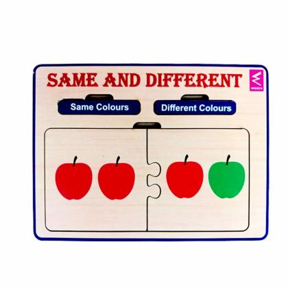 WISSEN Wood Durable Same and Different Concept Puzzle 30 x 23 x 5 cm 36 ...