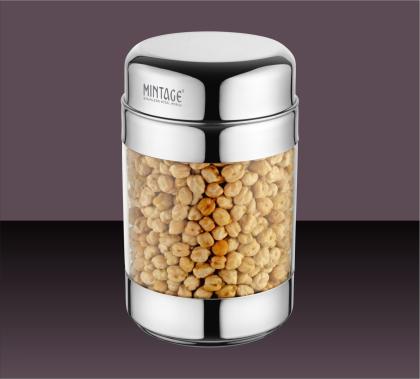 Mintage Stainless Steel SMILEY see thru Kitchen food Storage Container ...