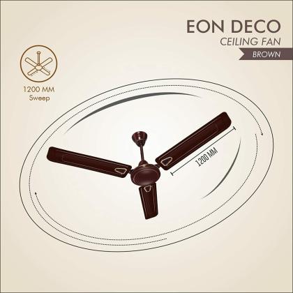 Singer Eon Deco HS 1200Mm Brown Ceiling Fan - JioMart