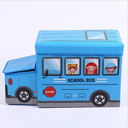 Inditradition Kids School Bus Storage Box, Blue - JioMart