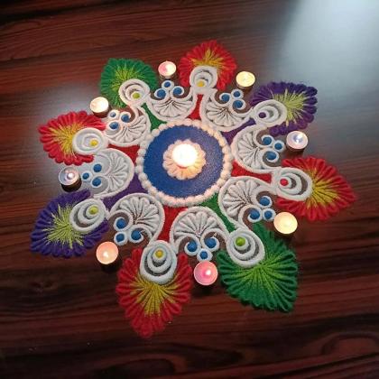 Ascension Rangoli Kit Creativity Diwali Floor Decoration 6 Rangoli ...