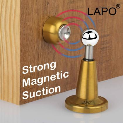 LAPO Stainless Steel 4 inch Door Magnet Stopper for All Door(Gold ...