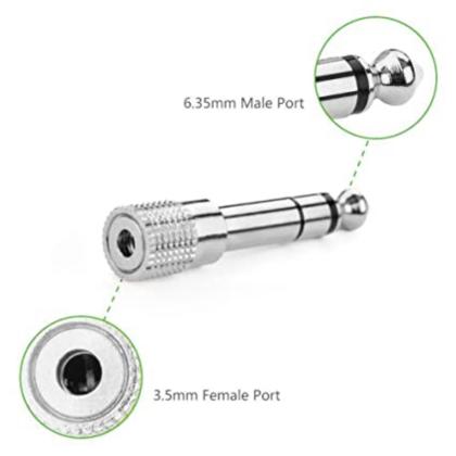 SeCro 3.5Mm Female To 6.35Mm Male Plug Stereo Audio Jack Adapter Converter Connecter for ...