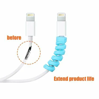Lapster Spiral Charger Cable Protectors for Charging Cord Protective ...