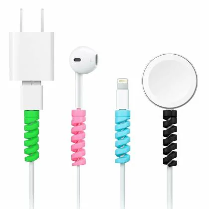 Lapster Spiral Charger Cable Protectors for Charging Cord Protective ...