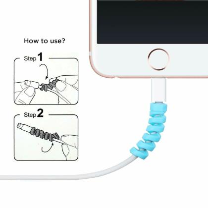 Lapster Spiral Charger Cable Protectors for Charging Cord Protective ...