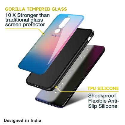 Qrioh Blue & Pink Ombre Glass case for Oppo Reno8 Pro 5G - JioMart