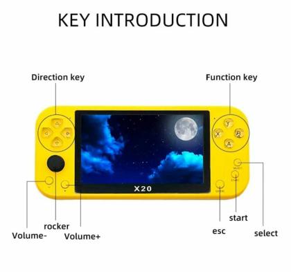 DKD X20 Handheld Arcade Retro HD Video Game player 8GB built game with ...