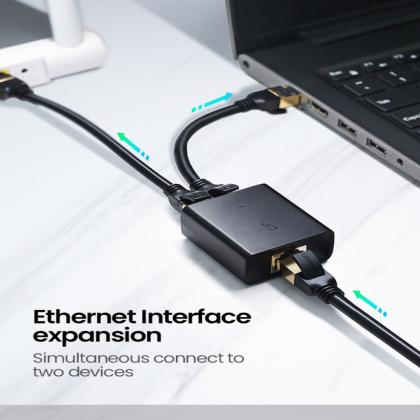 UGREEN 50923 1 To 2 RJ45 Splitter Adapter, Pack of 2(Black) - JioMart