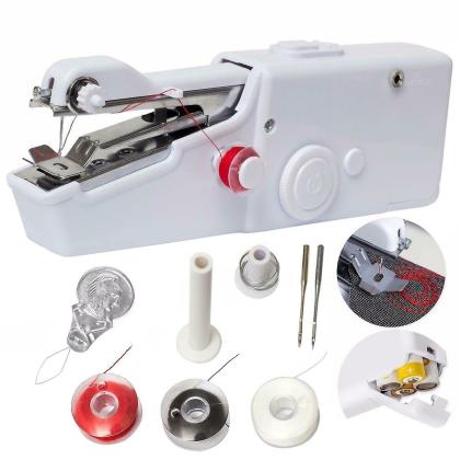 Hi Touch Handy Sewing/Stitch Handheld Cordless Portable White Sewing ...