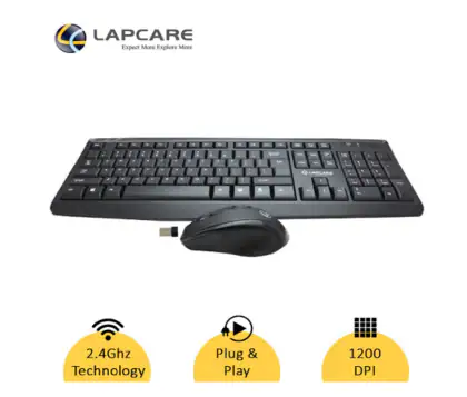 LAPCARE L901 Wireless Keyboard and Mouse Combo with Auto Sleep ...