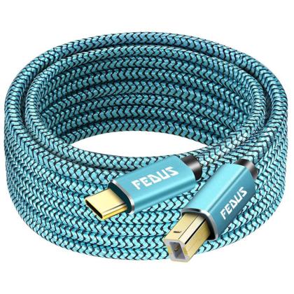 Fedus 1.5 Meter Usb Type-C To Printer Cable, Cyan - JioMart