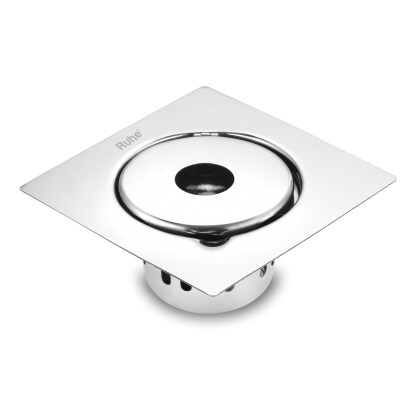 Ruhe Full Moon Round Floor Drain with Hole | 304-Grade Stainless Steel ...
