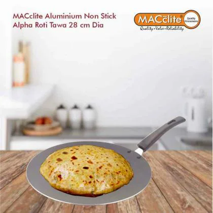MACclite Aluminium Non Stick Alpha Roti Tawa,Paratha Tawa,Pizza Pan ...