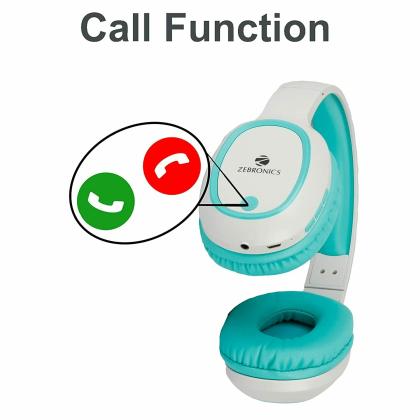 ZEBRONICS Zeb-Thunder Bluetooth Wireless Over Ear Headphone. (Sea Green ...