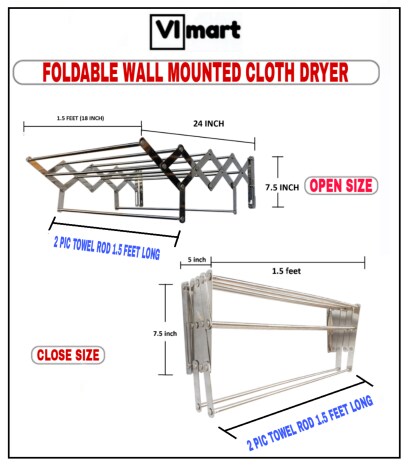 VIMART Stainless Steel Wall-Mounted Drying Rack: The Ideal Solution for ...