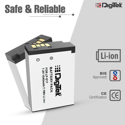 Digitek LP-E17 Lithium-ion Rechargeable Battery Pack for DSLR Camera ...