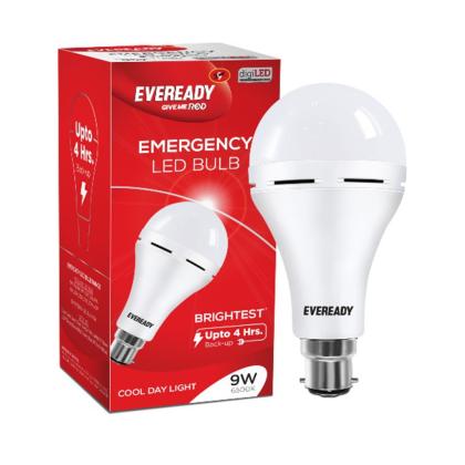 EVEREADY 9 Watt Standard B22D white inverter Emergency Led Bulb Pack of ...