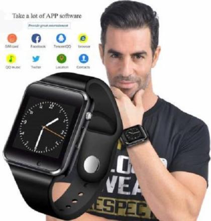 Aybor Rubber Black Bluetooth Smartwatch - JioMart