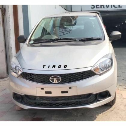 Carmetics White Plastic 3D Emblem Logo Car With Petrol Sticker For Tata ...