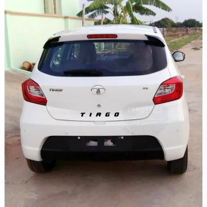 Carmetics White Plastic 3D Emblem Logo Car With Petrol Sticker For Tata ...