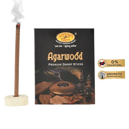 SHYAM KRIPA AGARWOOD Dark OODH with Sandal and Musky Note Dry DHOOP ...