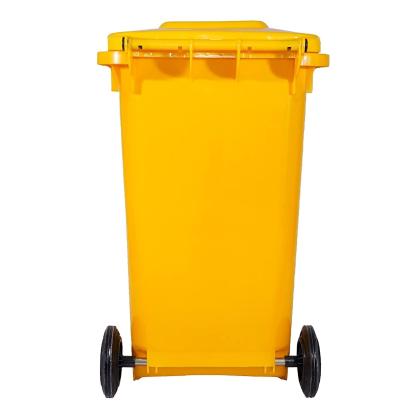 Fiable Cleantech Plastic 240 Liter Trash Bin Yellow| Wheeled Dustbin ...