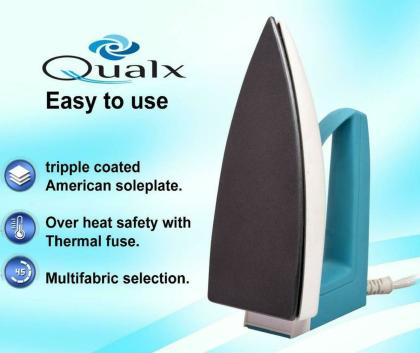 QUALX QX-ULTRA 113 1000 W Dry Iron With Comfortable Grip Handle Blue ...