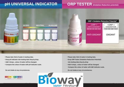BIOWAY 4set Ph & ORP Testing Liquid Solution Kit Bottles strips for ...