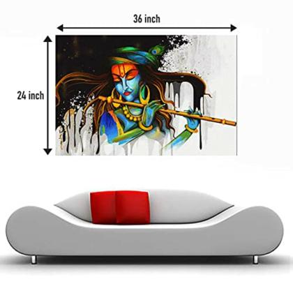 Divinedesigns Multicolor Vinyl Krishna Painting Sticker - JioMart