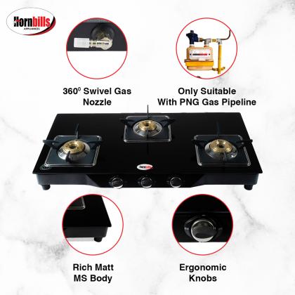Hornbills Premium PNG Hob Design Stainless Steel Square Pan Support ...