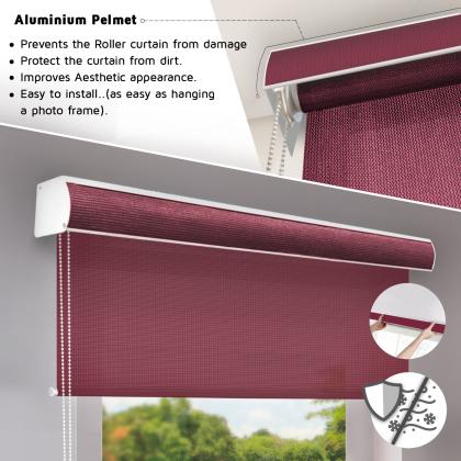 HIPPO PE Corded 90% Sun & UV Protection Light Filtering Roller Blinds ...
