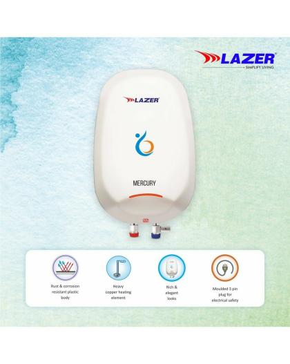 Lazer Mercury 3L Storage Water Geyser Vertical, White - JioMart