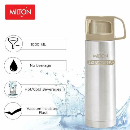 Milton Thermosteel Glassy Drinking Cup Lid, 1000 ml, Grey - JioMart