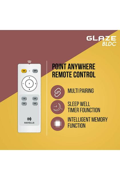 Havells 1200mm Glaze BLDC 3 Blade Ceiling Fan, Brown - JioMart