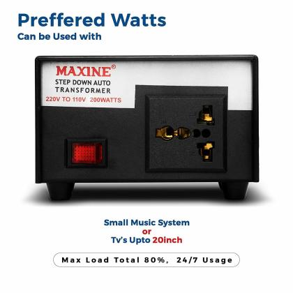 Maxine 200 Watts Voltage Convertor for Products bought in USA/Canada to ...