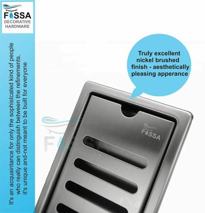 Fossa 30x4 Shower Linear Brushed Drain Side Hole Rectangular Floor ...