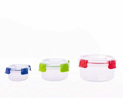 JRM Airtight Food Storage Plastic Containers With Leak Proof Snap Lock Lids (Pack of 3) - JioMart