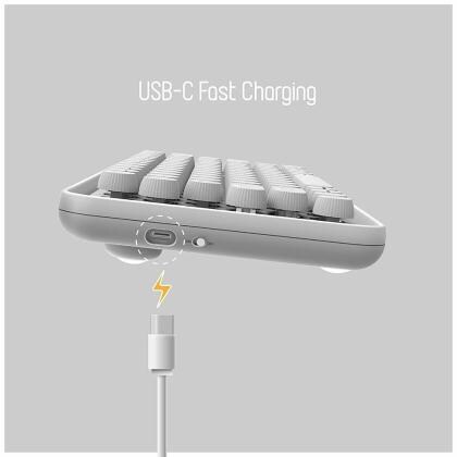 RAPOO RALEMO PRE 5 Multi-Mode Wireless Mechanical Keyboard(White) - JioMart