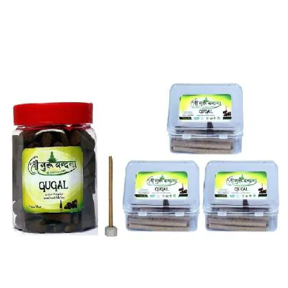 SHREE GURU VANDANA -GUGGUL DHOOP 60 CONES-3BOX OF GUGGUL 40 INCENSE ...