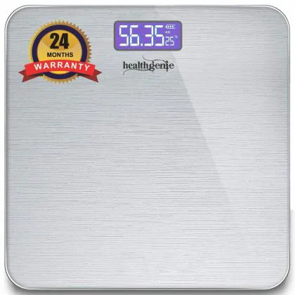 Healthgenie Thick Tempered Glass LCD Display Digital Weight Machine For ...