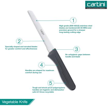 Godrej Cartini Stainless Steel Kitchen Knife (Set of 3 pcs) - JioMart
