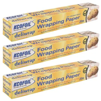 KCOFOIL Deliwrap Food Wrapping Paper Roll 60m (Pack of 3) - JioMart