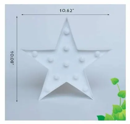 Urban Sajavaat LED Marquee Large Plastic Star Shaped Light - 3 x 27 x ...